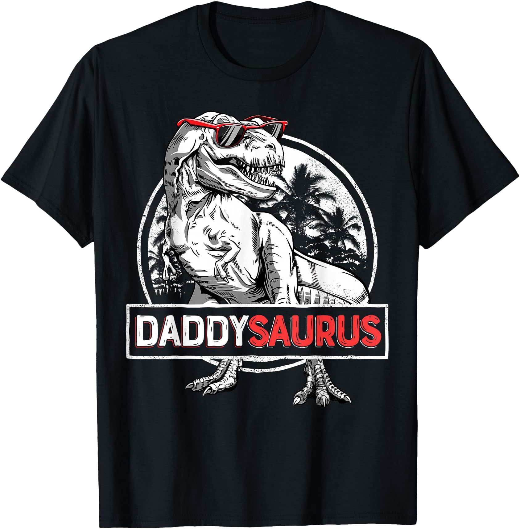 Daddy Saurus T-Rex Dinosaur Men’s Father's Day Family Matching T-Shirt ...