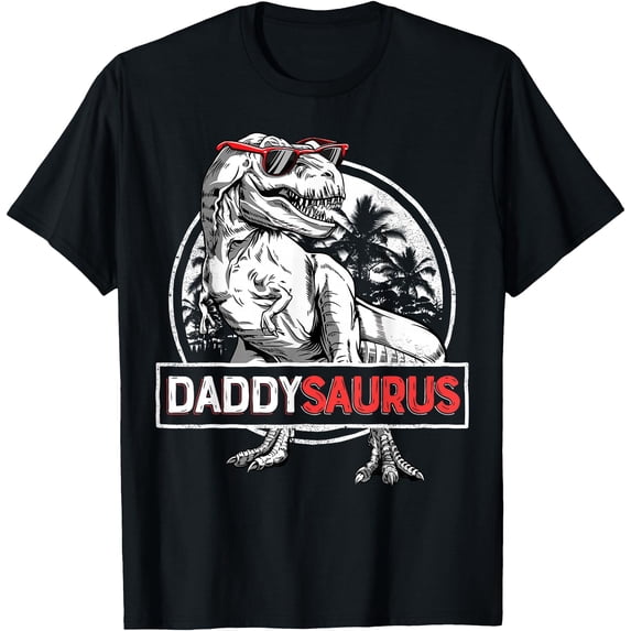 Daddy Saurus T-Rex Dinosaur Men’s Father's Day Family Matching T-Shirt ...