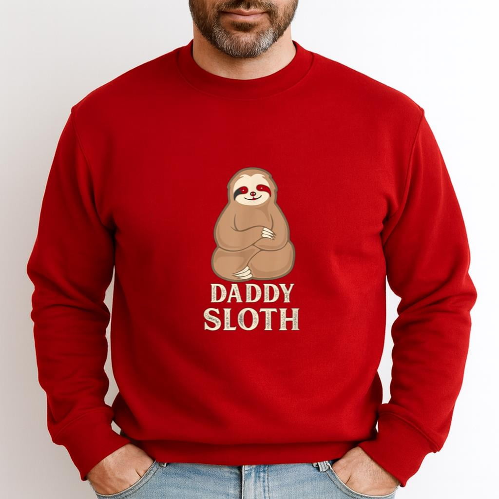 Daddy Sloth Funny Matching Family Apparel Holiday Graphic G2566 Unisex Sweatshirt, Up to 5XL ...