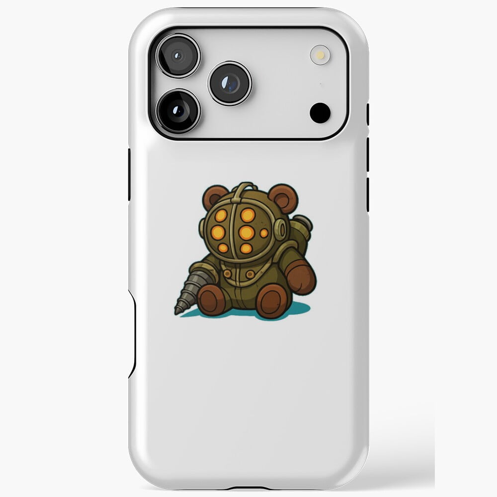 Daddy Teddy Bear Funny Art Phone Case for iPhone 11 12 13 14 15 16 17 ...