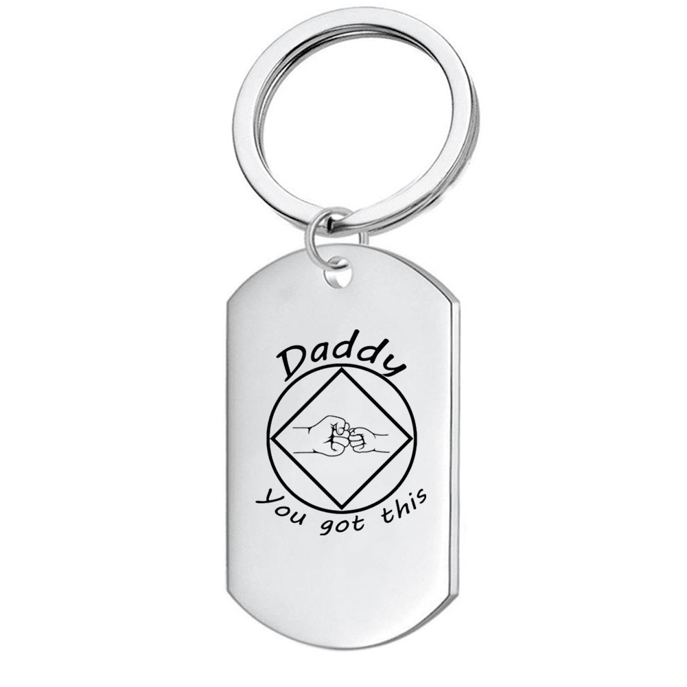 Daddy You Got This Recovery Keychain, Sober NA Sobriety Birthday ...