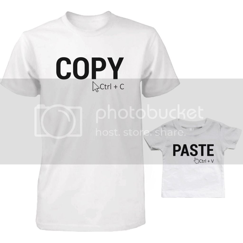Daddy and Baby Matching T-Shirt Set - Copy and Paste Infant Tee ...