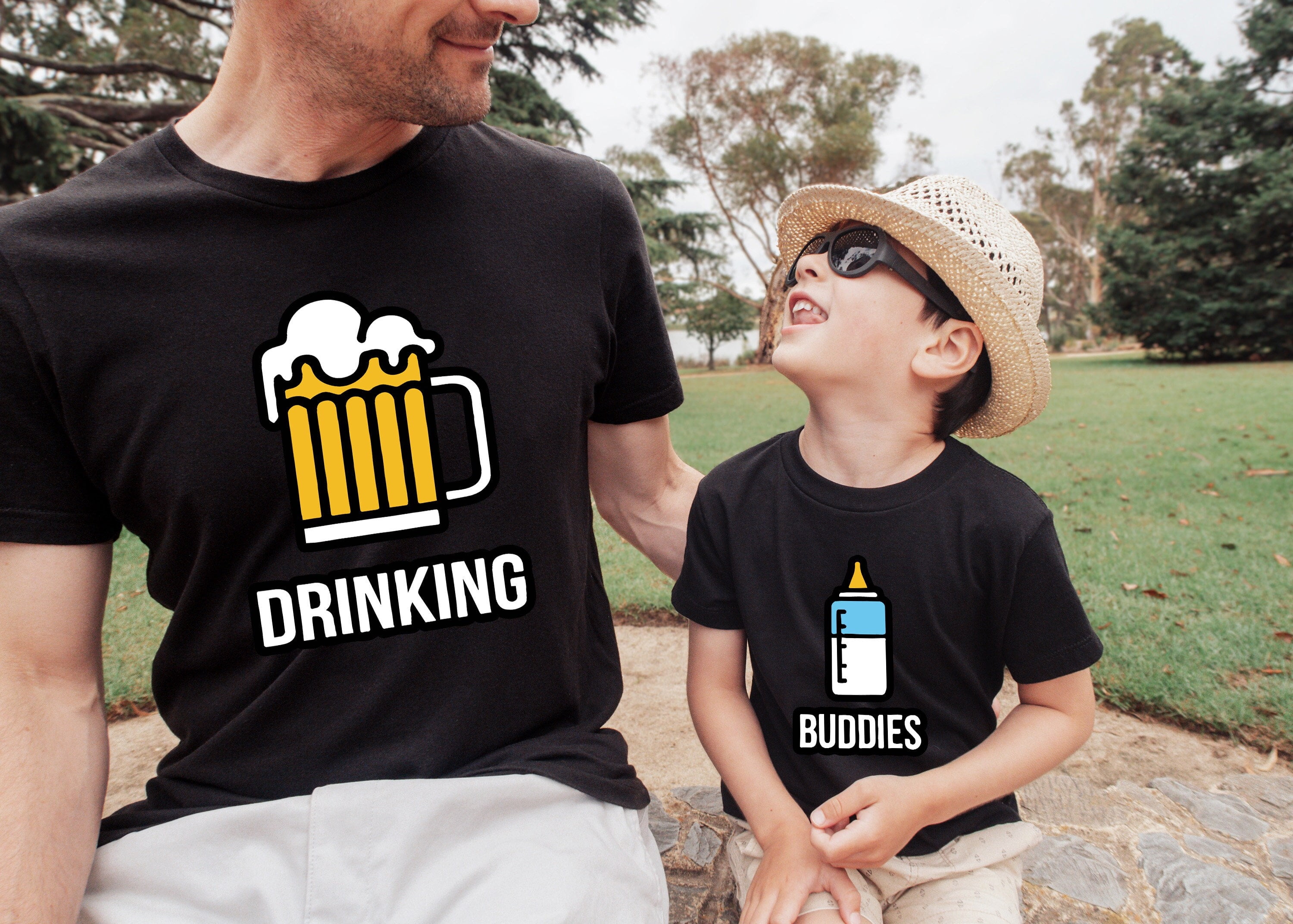 Daddy and me Shirt, Drinking Buddies Milk and Beer, Family Matching ...