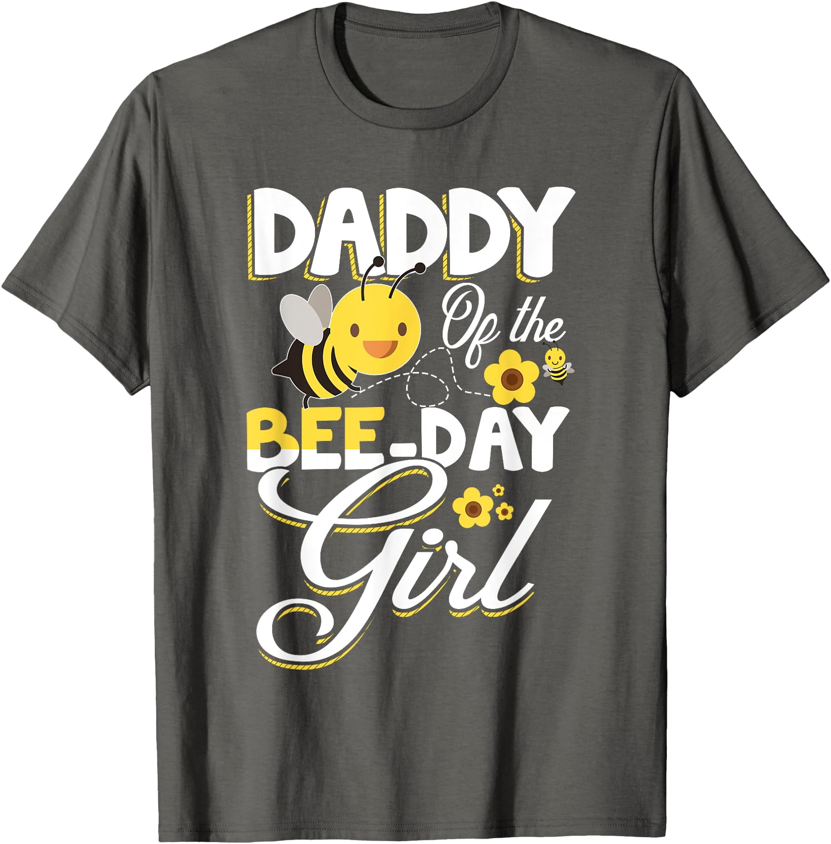 Daddy of The Bee Day Girl Bee Birthday Party Theme Softstyle T-Shirt ...