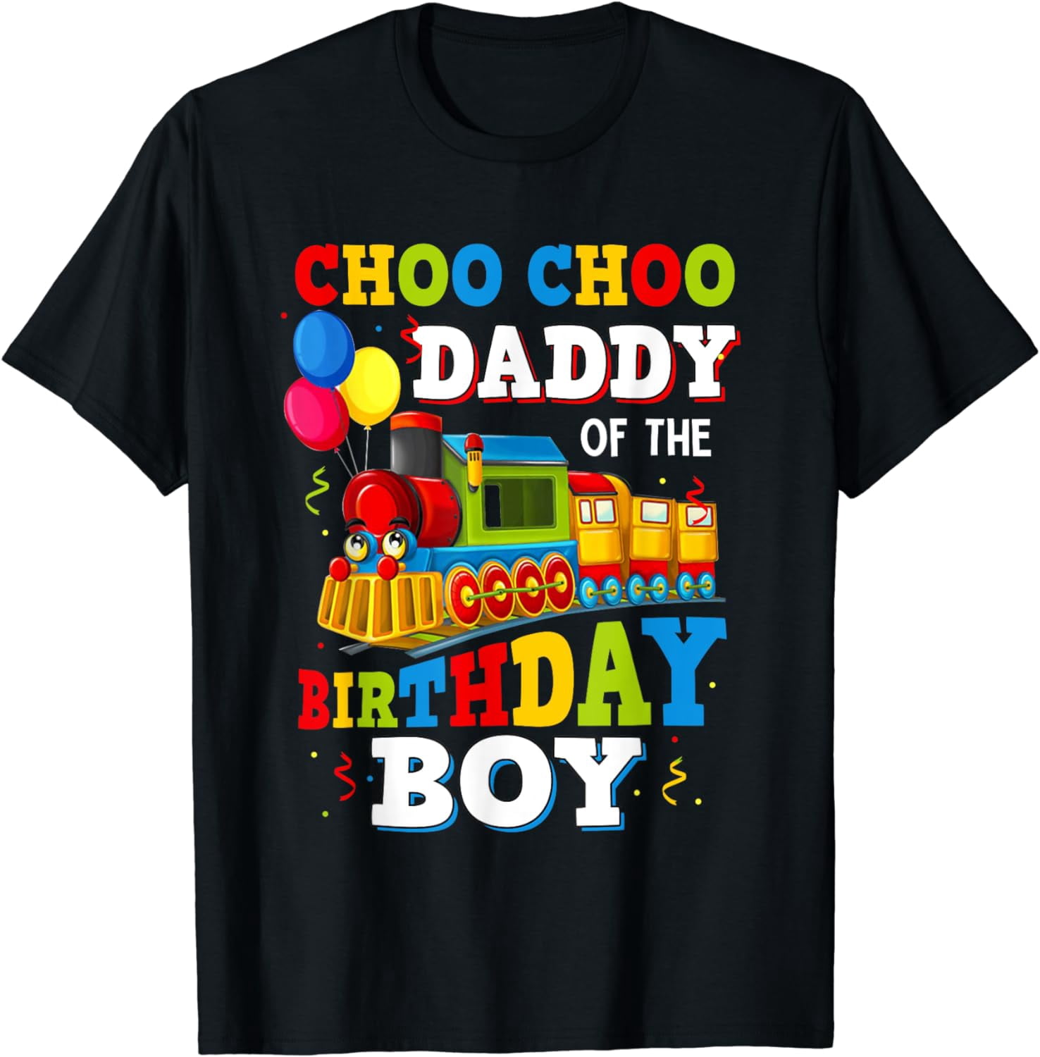 Daddy of the Birthday Boy Shirt Train Toys Theme Party T-Shirt ...