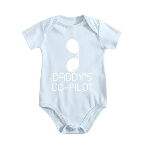 Daddy's Co-Pilot Baby Bodysuit Funny Cute Infant Newborn Coming Home ...