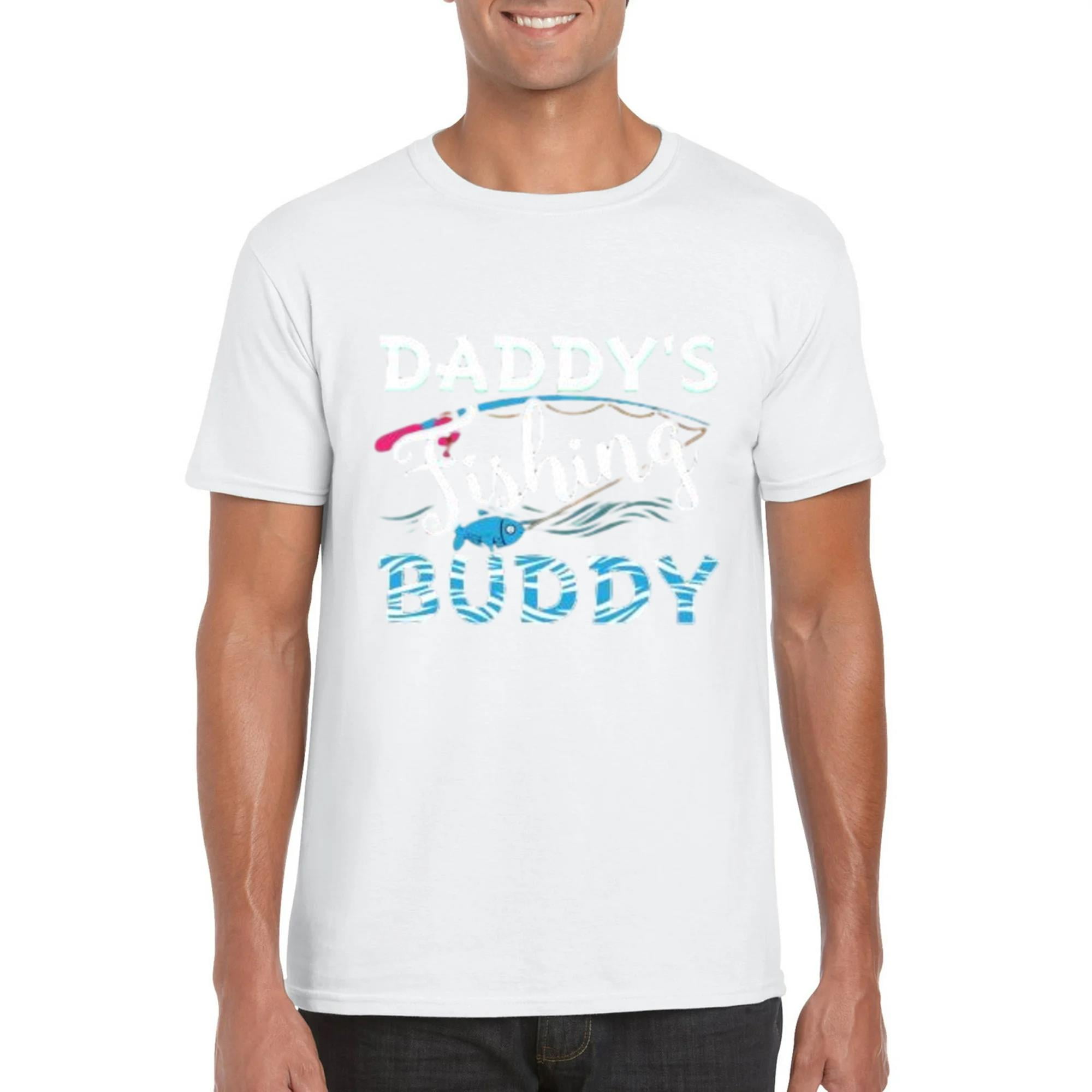 Daddy's Fishing Buddy Cute Father Child Angler Partner Bond Graphic T ...