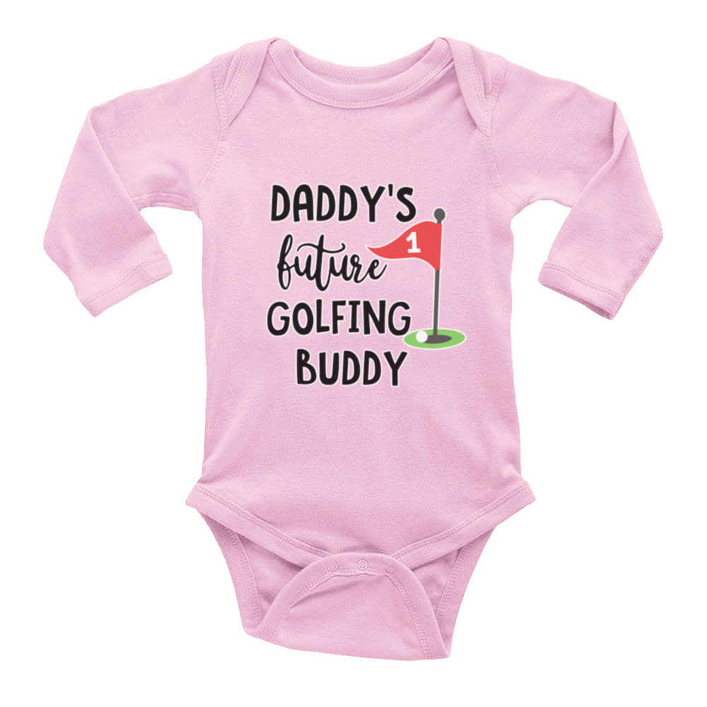 Daddy's Future Golfing Buddy Baby Bodysuit Infant Long Sleeve Playsuit ...