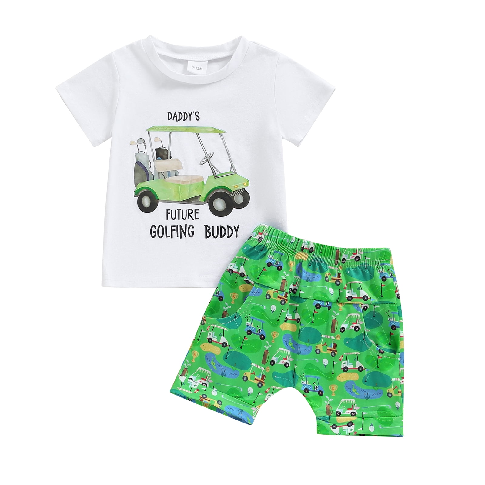 Daddy's Future Golfing Buddy Outfit Toddler Baby Boy Short Sleeve T ...
