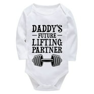 Cute Daddy's Future Lifting Partner Bodysuit Jumper Boys Infant Baby ...