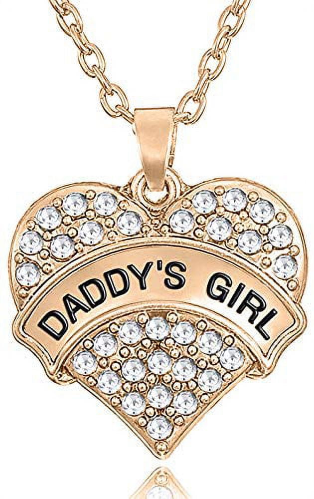 Daddy Daughter Pendant Necklace, Love Heart Pendant Necklace for Teens ...