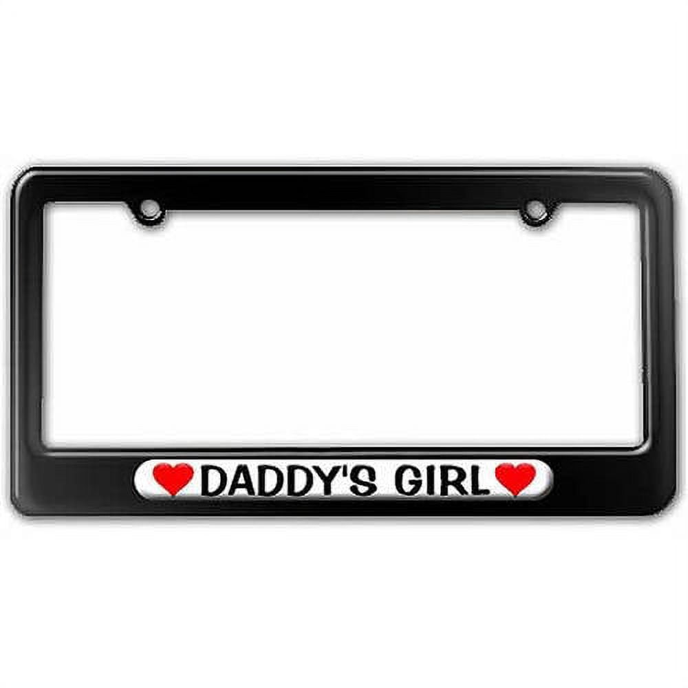 Daddy's Girl Love with Hearts License Plate Tag Frame, Multiple Colors ...