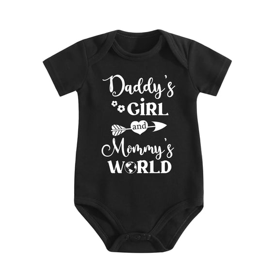 Daddy's Girl Mommy's World Baby Bodysuit Funny Cute Adorable Romper ...
