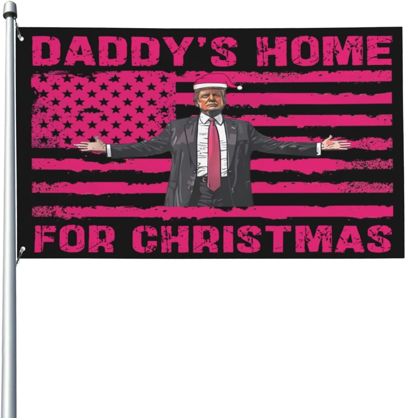 Daddy's Home for Christmas Flag 3x5 Ft Trump 2024 President Flag Trump ...