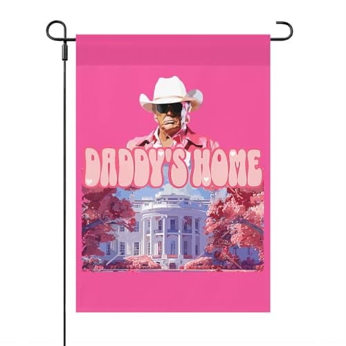 Daddy's Home Donald Trump Pink 2024 Take America Back 2024 House Flag ...