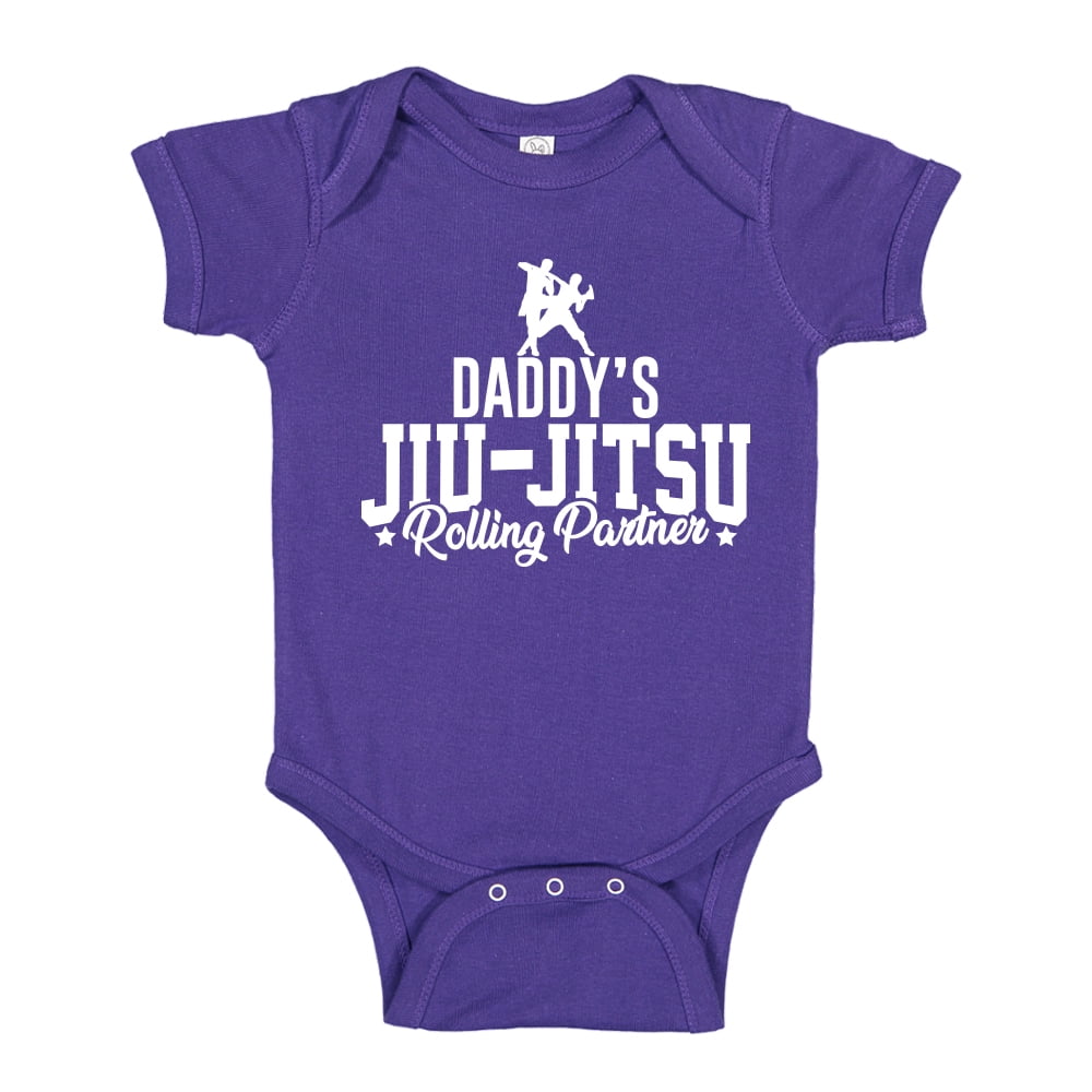 Daddy's Jiu-Jitsu Rolling Partner Baby Bodysuit One Piece 18 mo Purple ...