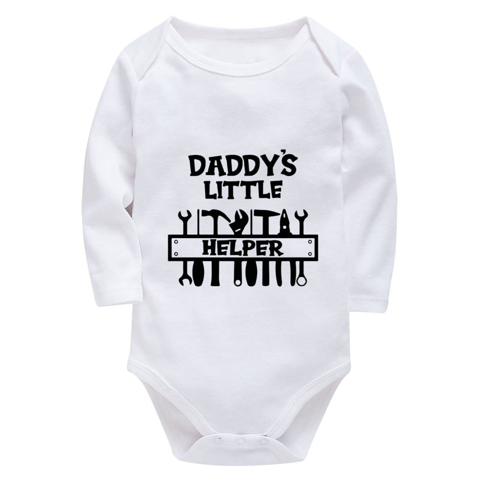 Daddy's Little Helper Baby Newborn Girl Clothes Long Sleeve Take Home ...