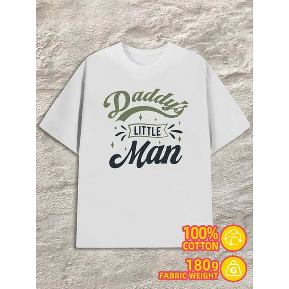 Daddy's Little Man mens 180G 100% Cotton white Original Unisex Shirt ...