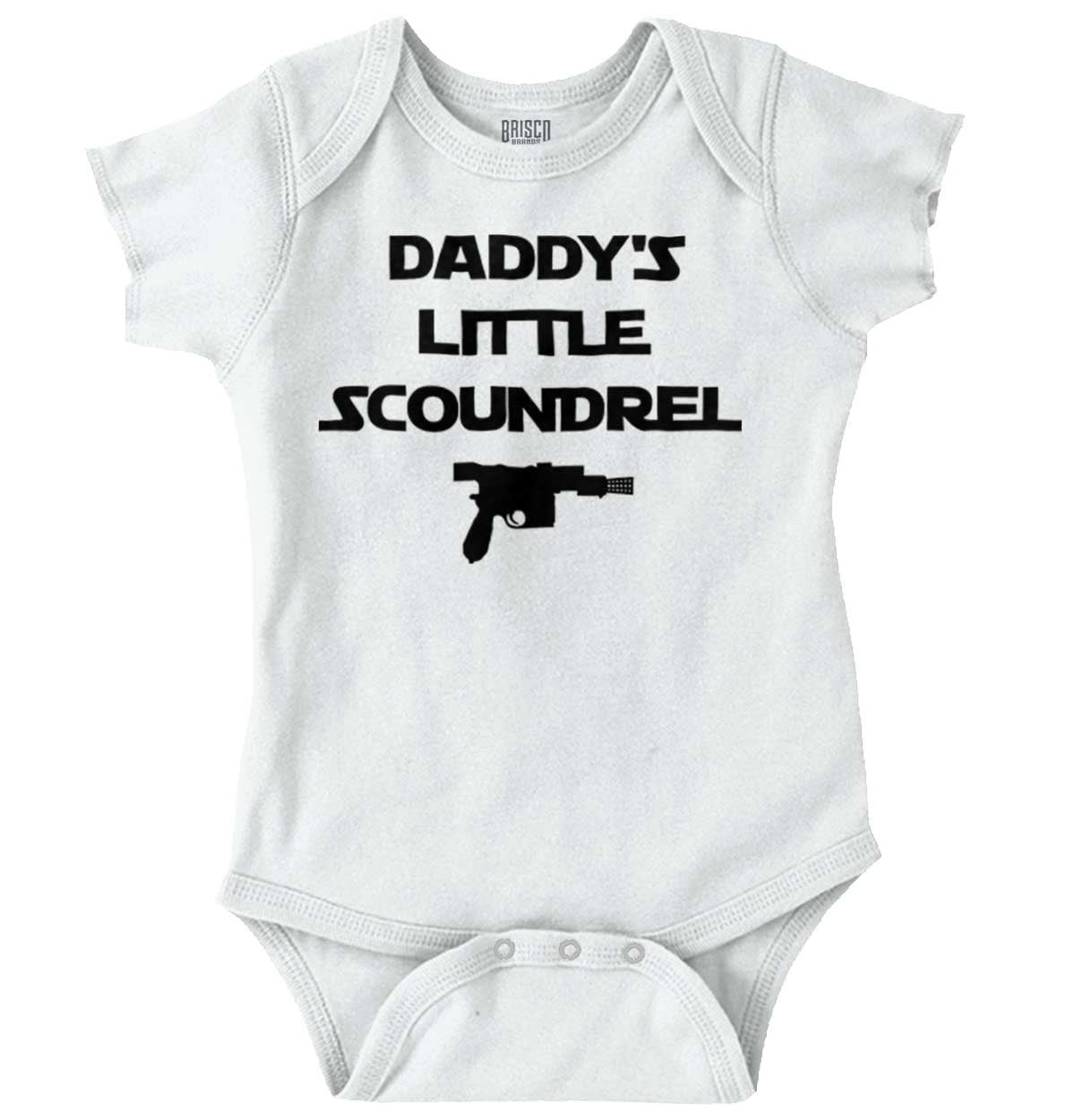 Brisco Brands Daddy's Little Scoundrel Romper Outfit: Dark Galaxy Funny ...