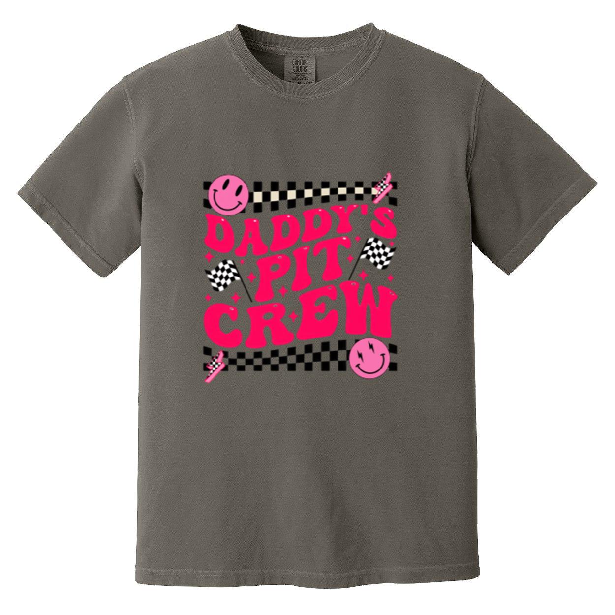 Daddy's Pit Crew Race Car Birthday Party Father Son Comfort Color T ...