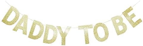 Daddy to Be Gold Glitter Banner for Baby Announcemrnt/Gender Reveal ...