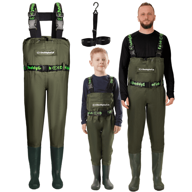 DaddyGoFish Chest Waders for Kids and Adults, Fishing and Hunting ...