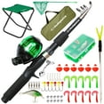 DaddyGoFish Kids Fishing Set - Telescopic Rod, Reel, Chair, Holder ...