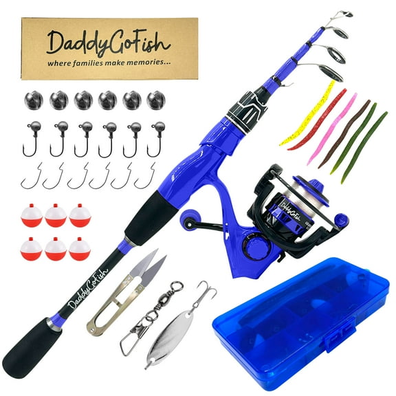 cbzote cbzote Telescopic Fishing Rod and Reel Combo 6ft Durable ...