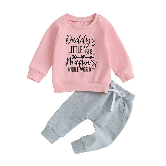 Daddys Girl Baby Clothes 6M 12M 18M 24M 3Y Toddler Sweatshirt Pants ...
