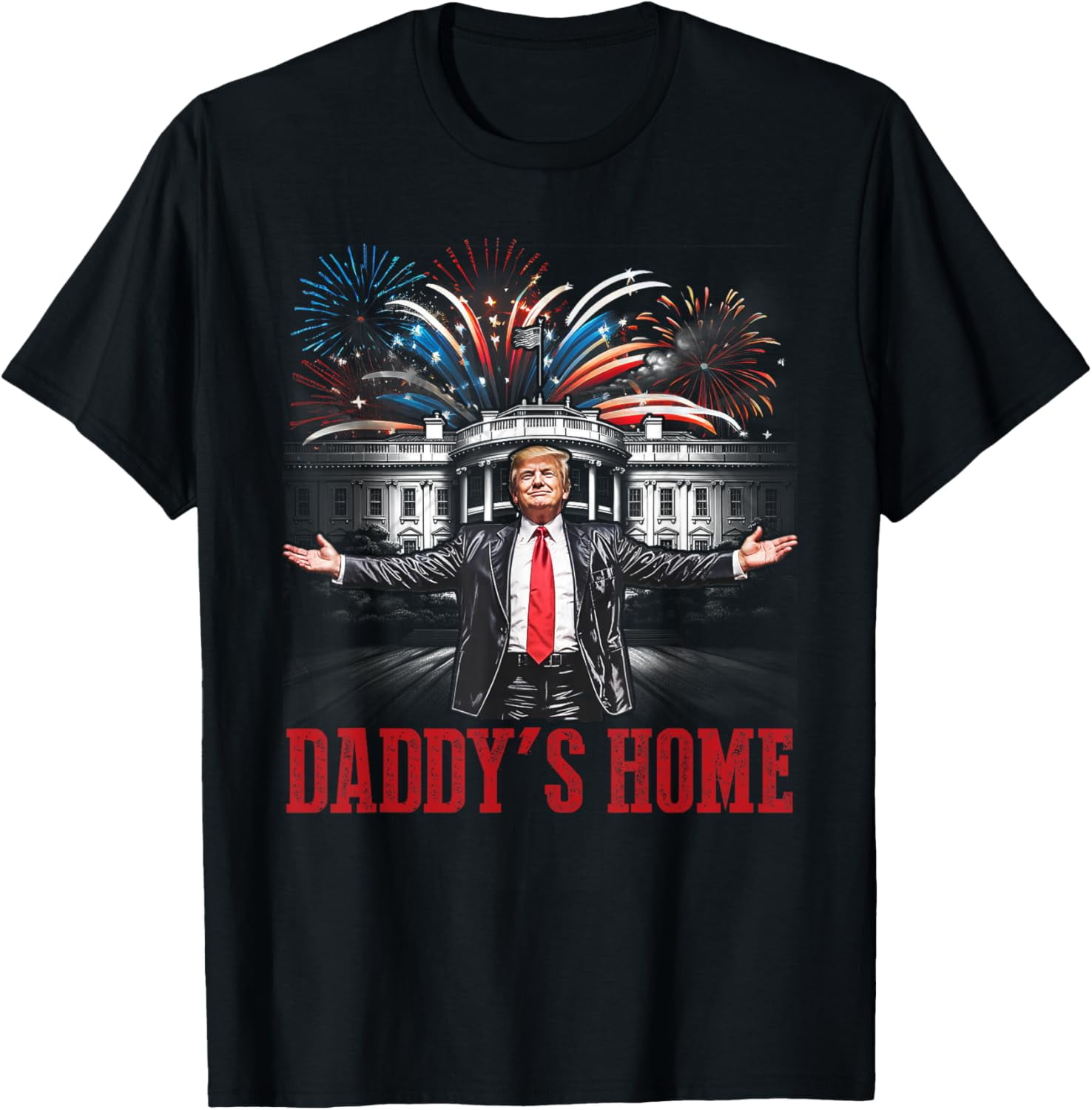 Daddys Home White House Pink Trump 2024 T-Shirt - Walmart.com