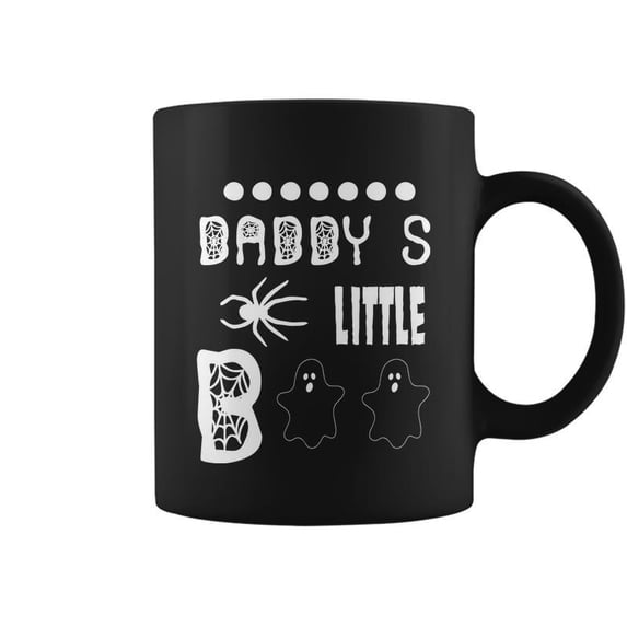 Daddys Little Boo Funny Halloween Quote Graphic Design Print - Walmart.com