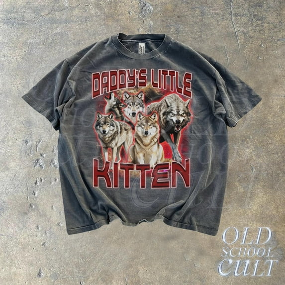Daddys Little Kitten Alpha Shirt, Funny Alpha Wolf 90s Style T-shirt ...