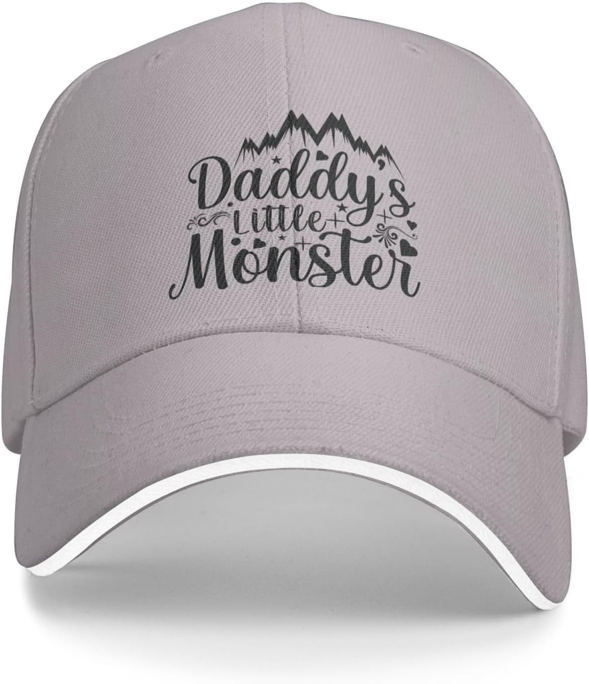 Daddys Little Monster Baseball Cap Sandwich Brim Hats for Men Women ...