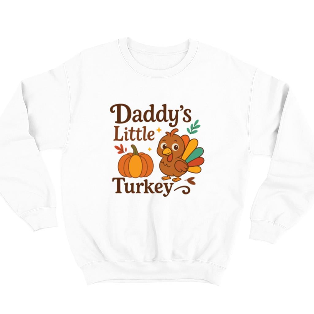 Daddys Little Turkey Cute Thanksgiving Family Matching Graphic Print ...