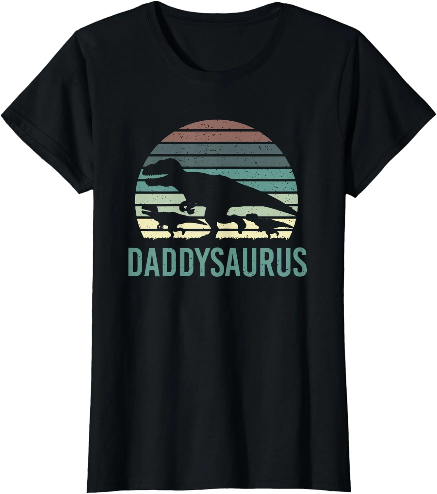 Daddysaurus Fathersday Dad Papa Family Dinosaurs Ladies' Crewneck T ...
