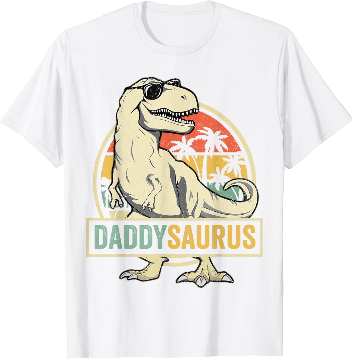 Daddysaurus T Rex Dinosaur Daddy Saurus Family Matching T-Shirt100% cotton - Walmart.com