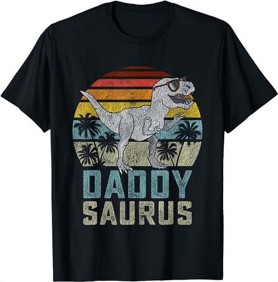 Daddysaurus T Rex Dinosaur Daddy Saurus Family Matching T-Shirt ...