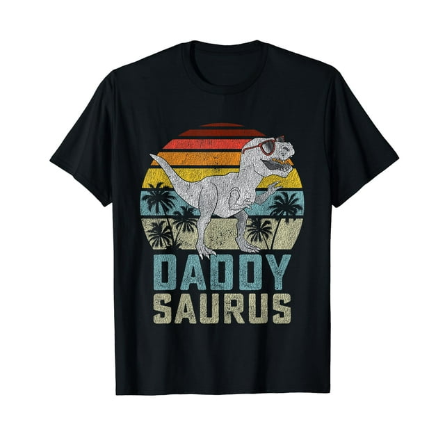 Daddysaurus T Rex Dinosaur Daddy Saurus Family Matching T-Shirt ...