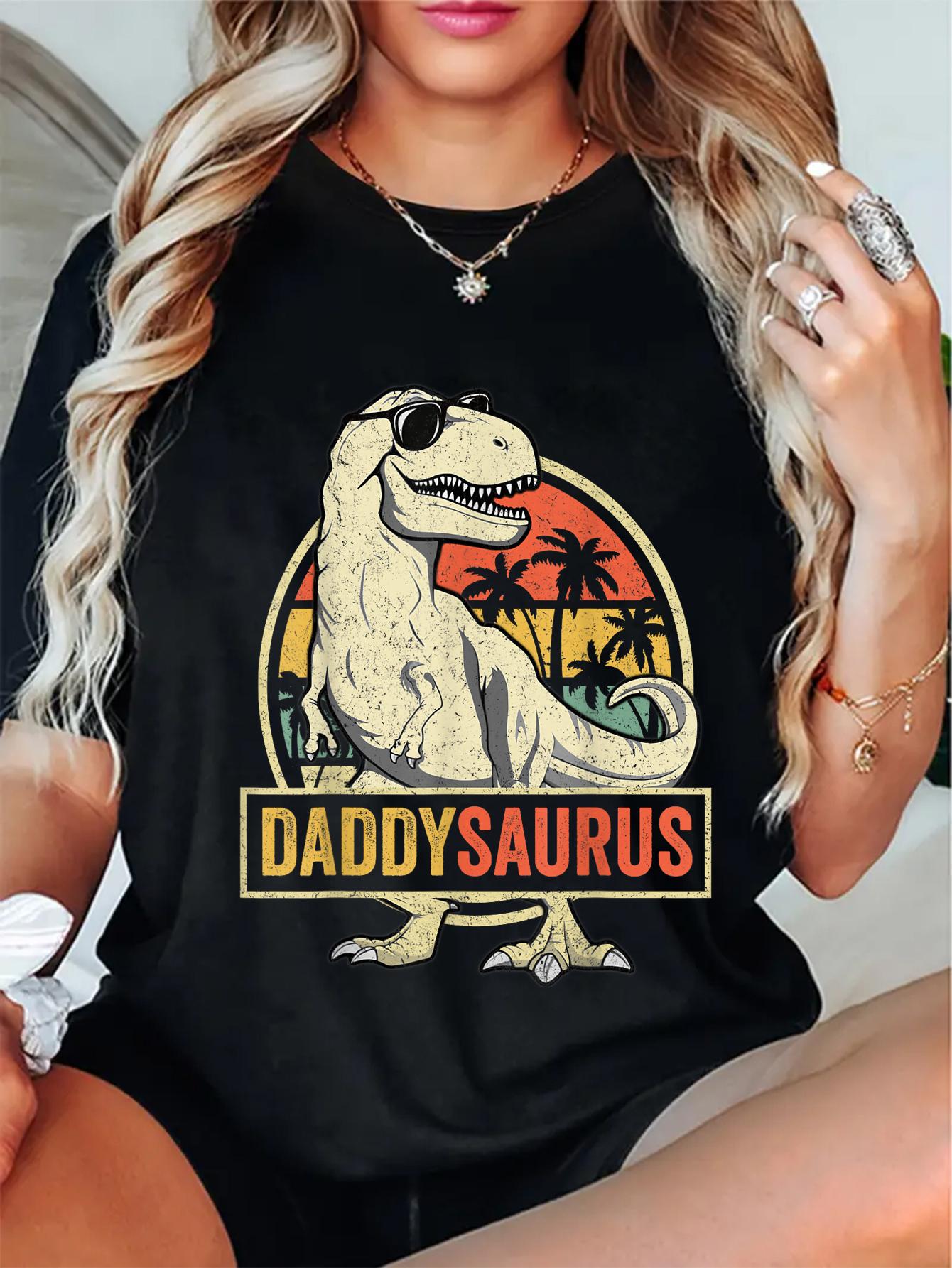 Daddysaurus T Rex Dinosaur Daddy Saurus Family Matching T-Shirt - Walmart.com