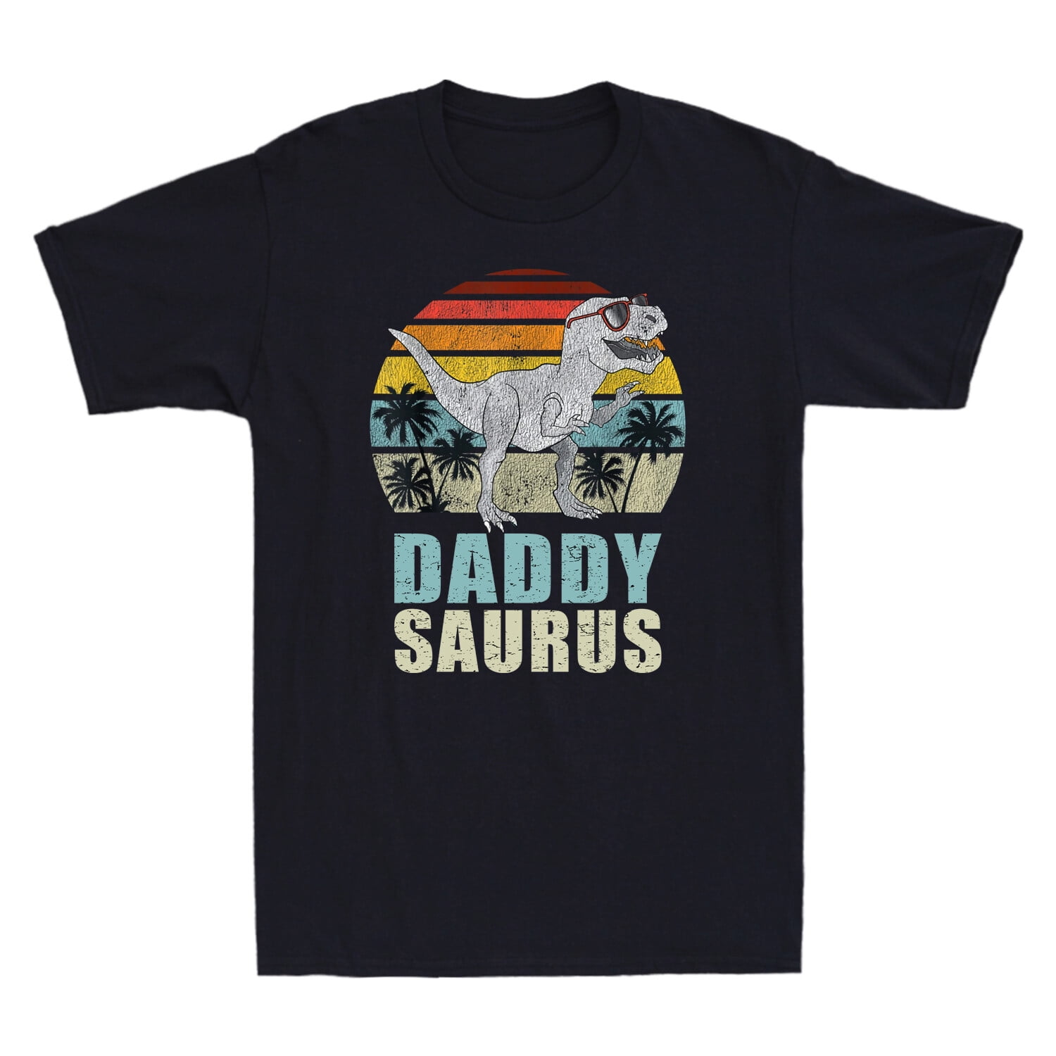 Daddysaurus T Rex Dinosaur Daddy Saurus Family Matching Vintage Men's T-Shirt - Walmart.com