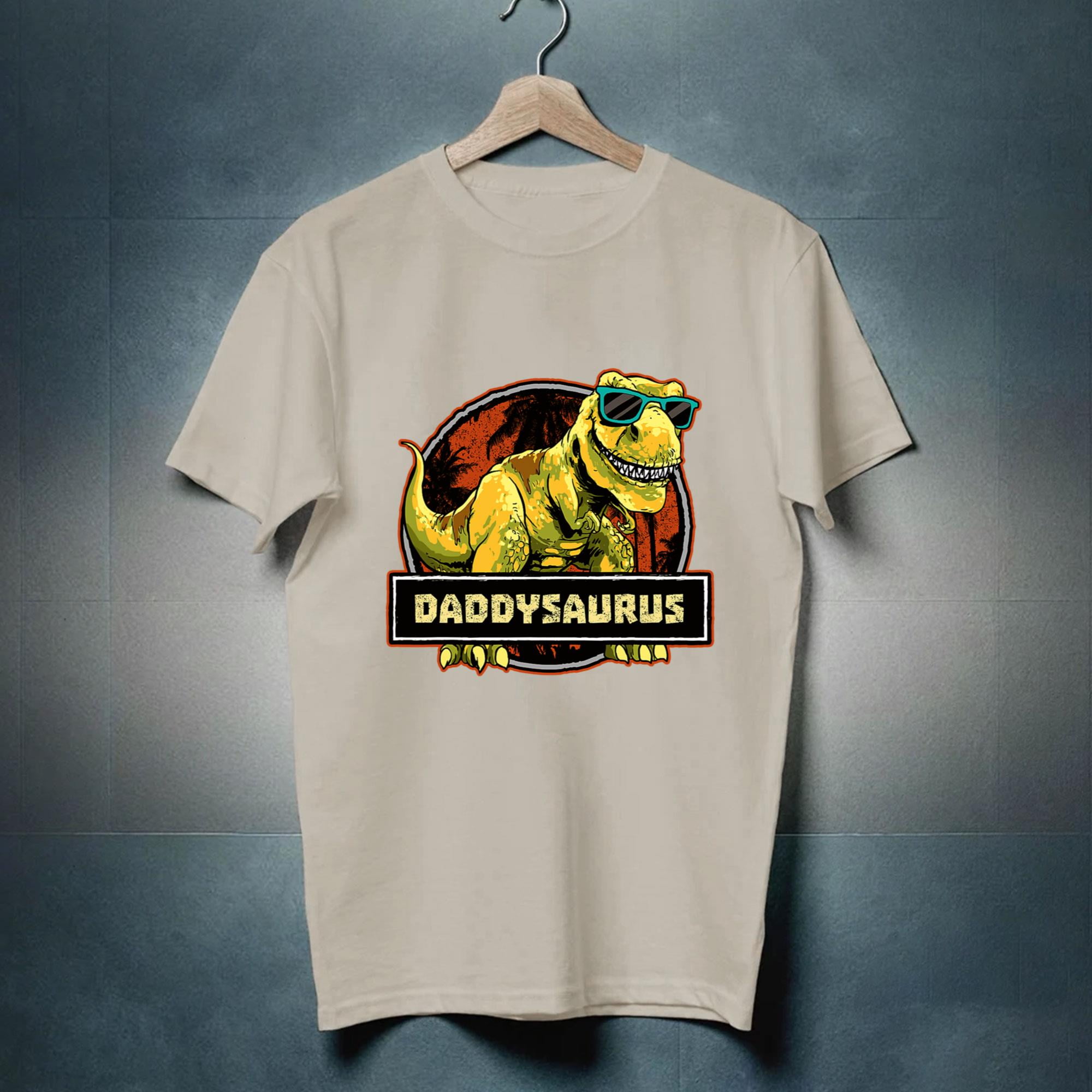 Daddysaurus T Rex Dinosaur Daddy Saurus Shirt Gift Black Unisex Shirt ...