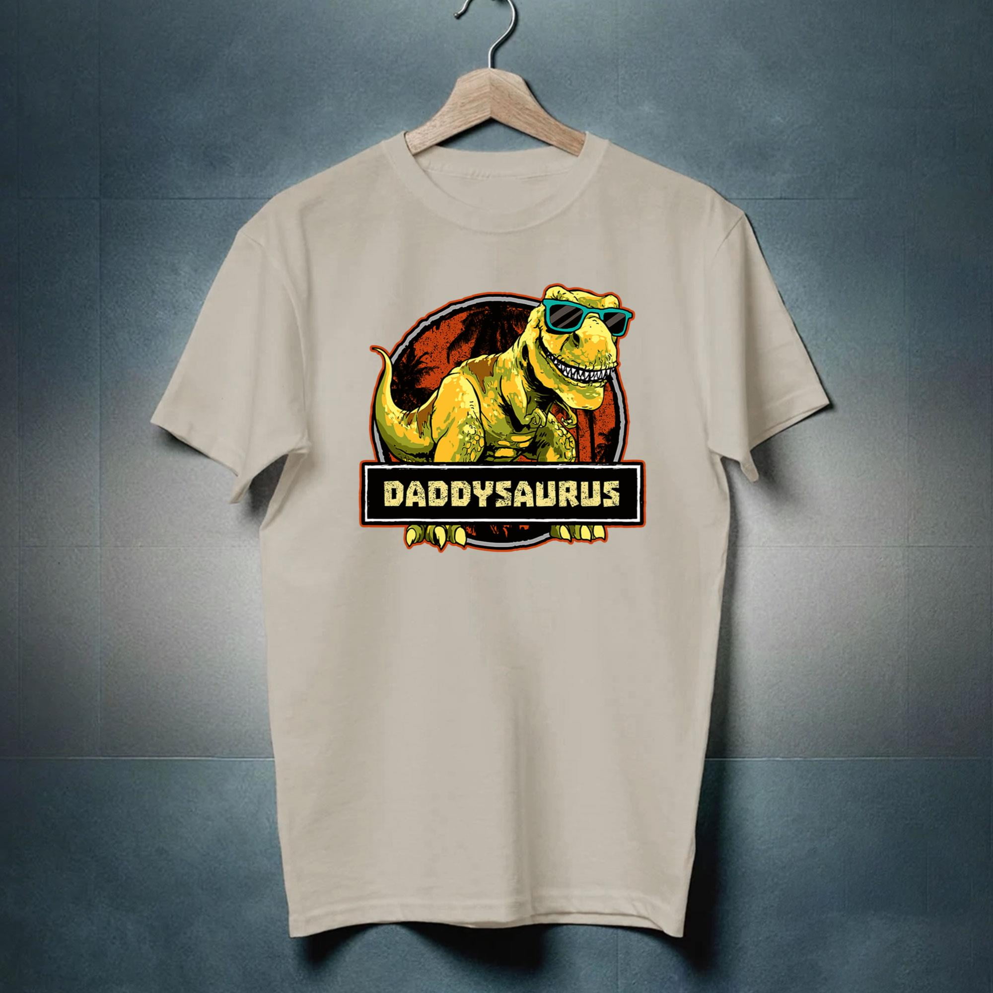 Daddysaurus T Rex Dinosaur Daddy Saurus Shirt Gift Black Unisex T-Shirt ...