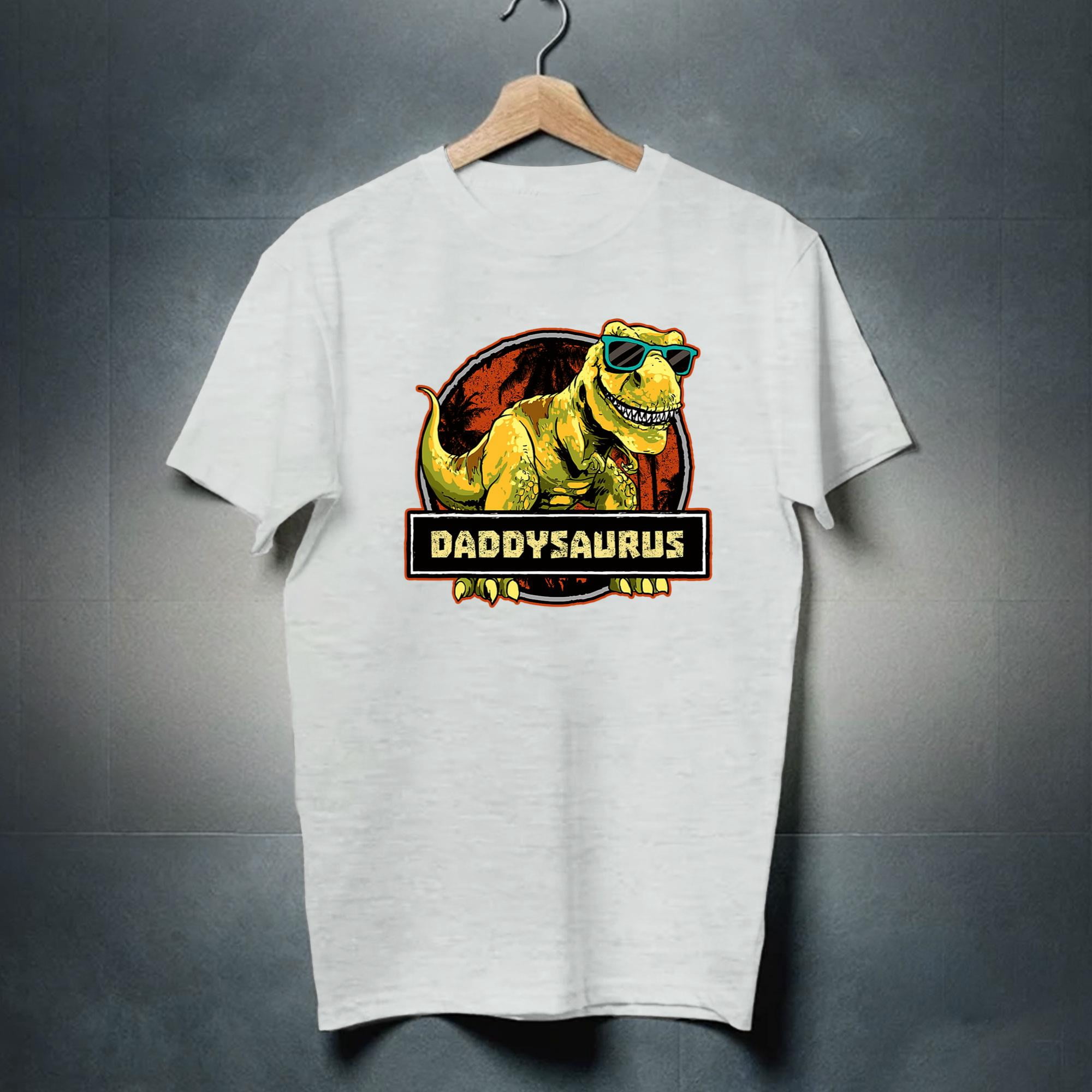 Daddysaurus T Rex Dinosaur Daddy Saurus Shirt Gift Black Unisex T-Shirt ...