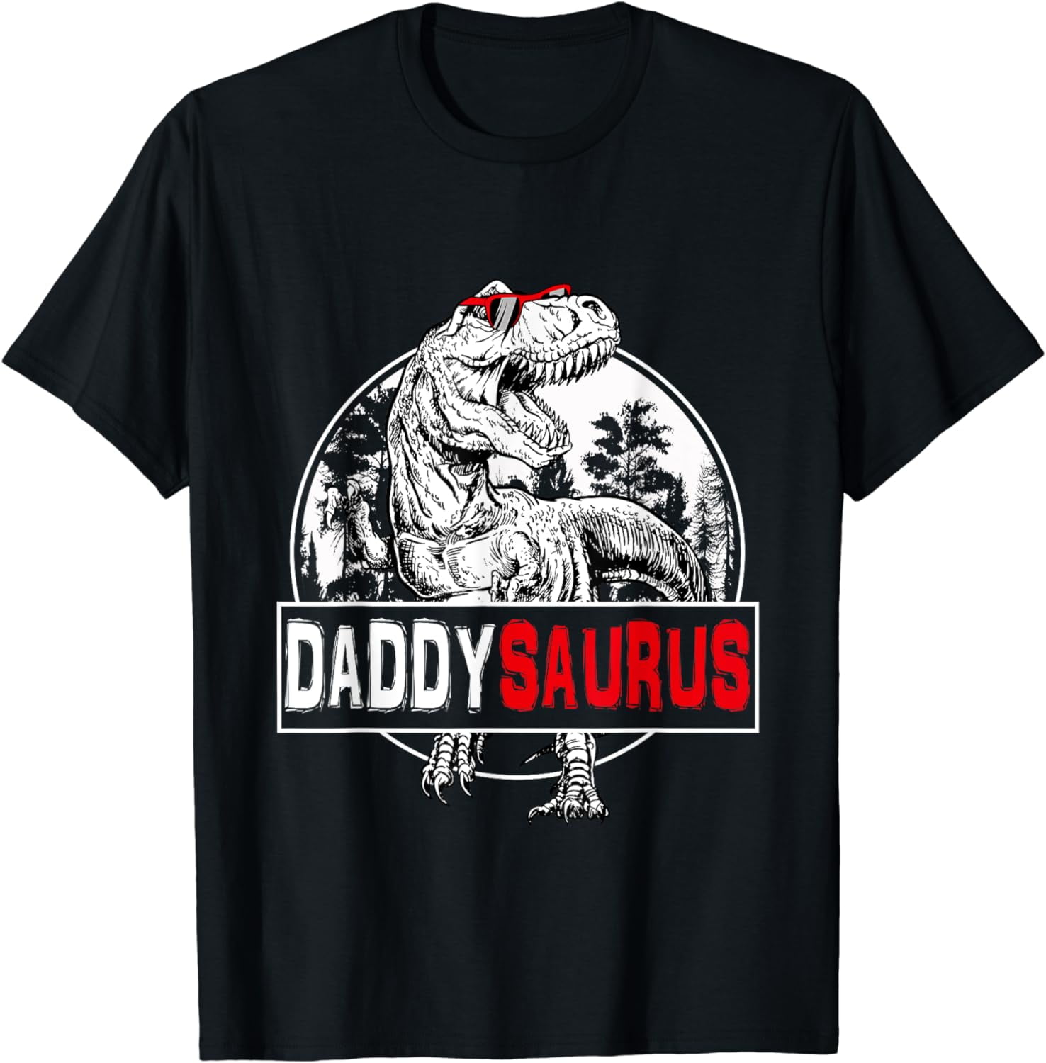 Daddysaurus T rex Dinosaur Funny DaddySaurus Family Matching T-Shirt - Walmart.com
