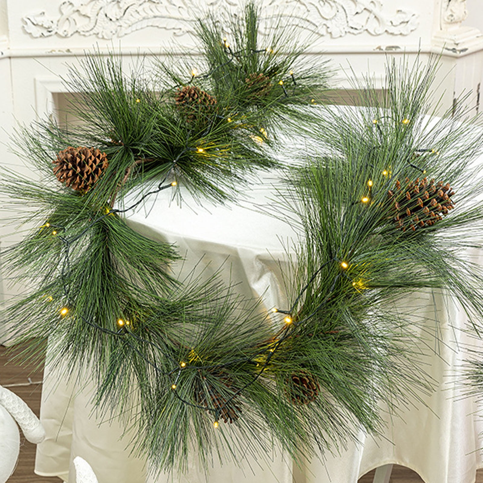 Dademeo 6 FT Christmas Deluxe Norfolk Pine Garlands Artificial Long ...