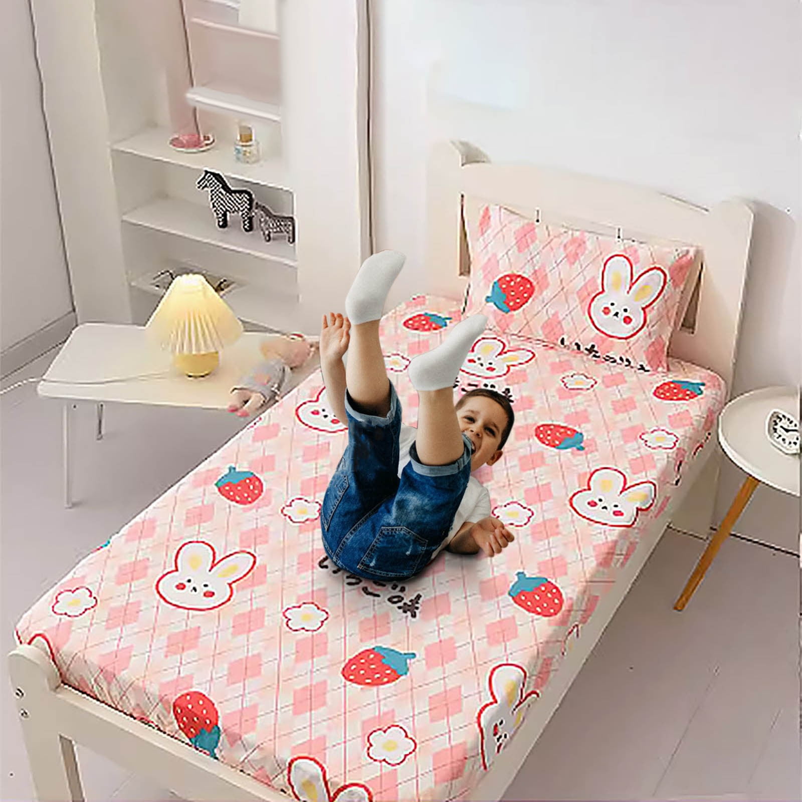 Dademeo Full Bed Sheets Cotton Kid Bedding Sheet Twin, Trucks Fitted ...