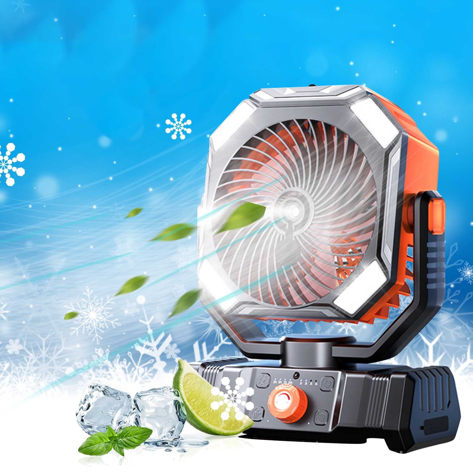 Dadiaei 10000mAh Rechargeable Portable Camping Fan, USB Battery ...