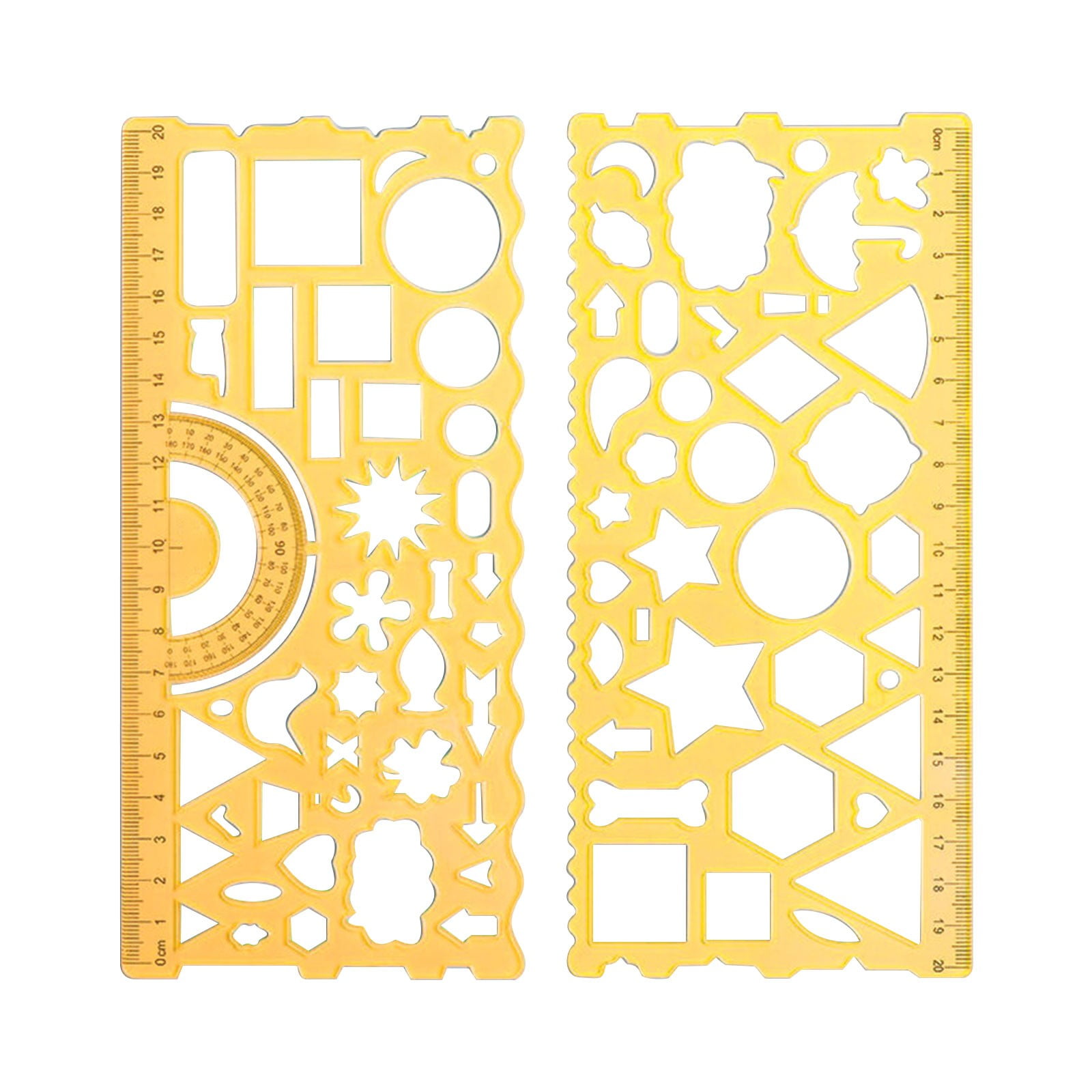 Dadiaei 2PCS Multifunctional Geometric Rulers Drawing Tools, Creative ...