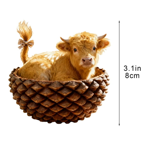 Dadiaei 3.15in Forest Christmas Ornaments Acrylic Animal Acorn Hanging ...