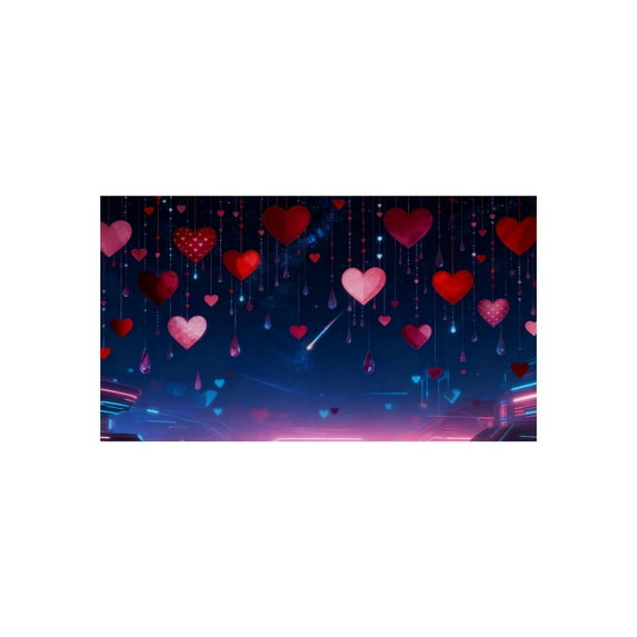 Dadiaei 71x45 Inches Valentine's Day Backdrop, Happy Valentine's Day ...